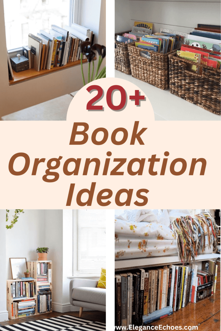 How to Organize Books Without a Bookshelf: 20+ Ideas & Organization ...