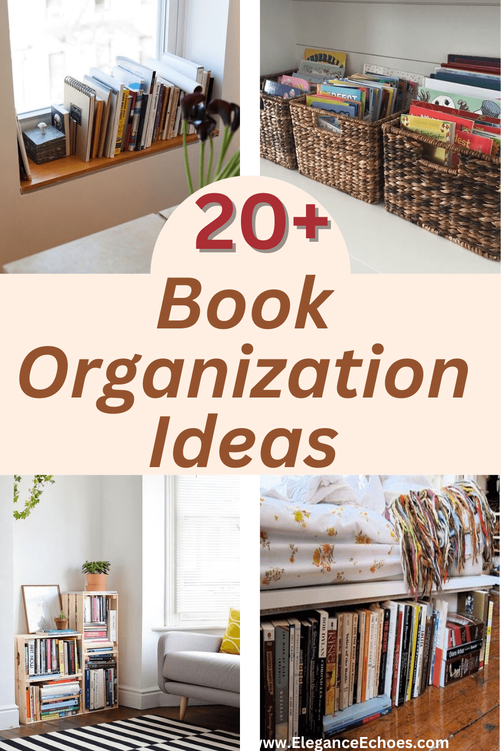 How to Organize Books Without a Bookshelf: 20+ Ideas & Organization ...