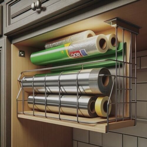 10 Brilliant Storage Ideas for Foil and Plastic Wrap