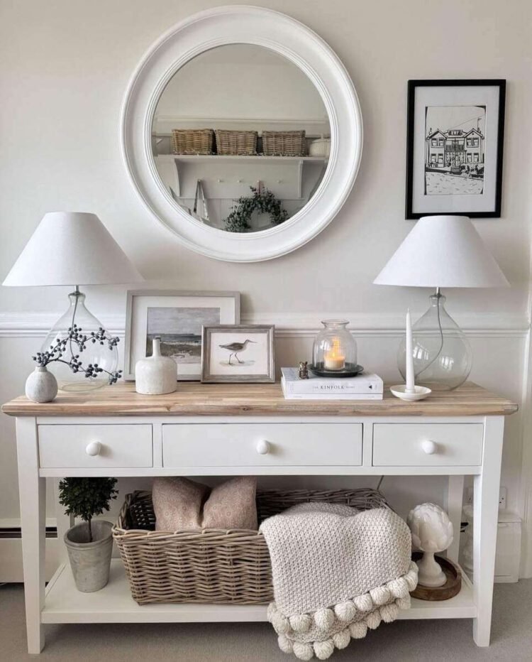 Console Table Decor Ideas for a Stylish Entryway (26 Ideas)