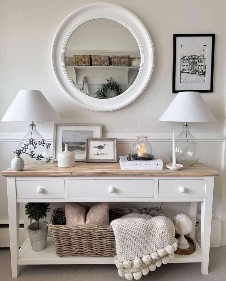 Console Table Decor Ideas for a Stylish Entryway (26 Ideas)