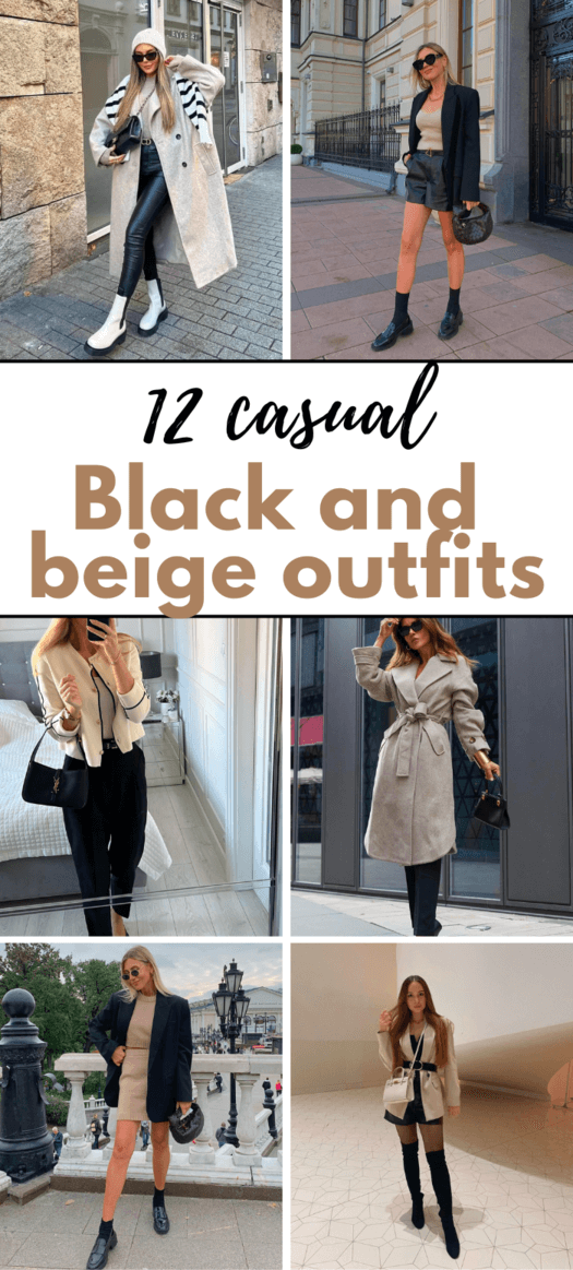 12 Timeless Black and Beige Outfits You’ll Love to Recreate