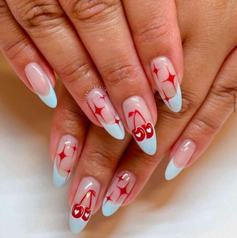 45 Cherry Nail Designs That Are Too Cute to Pass Up