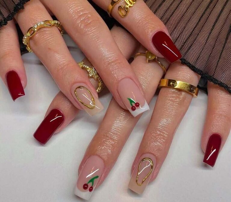 45 Cherry Nail Designs That Are Too Cute to Pass Up