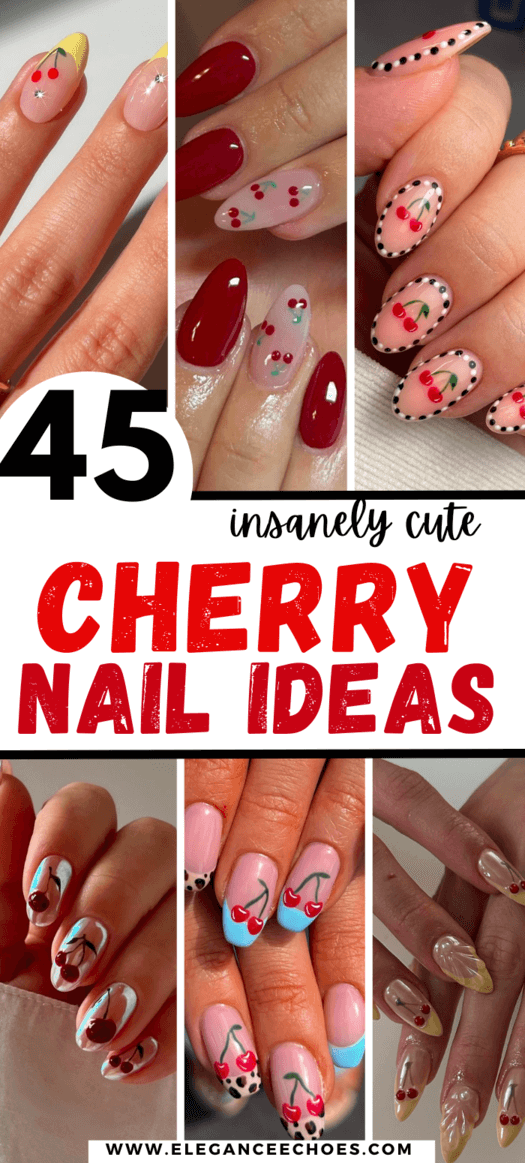 45 Cherry Nail Designs That Are Too Cute to Pass Up