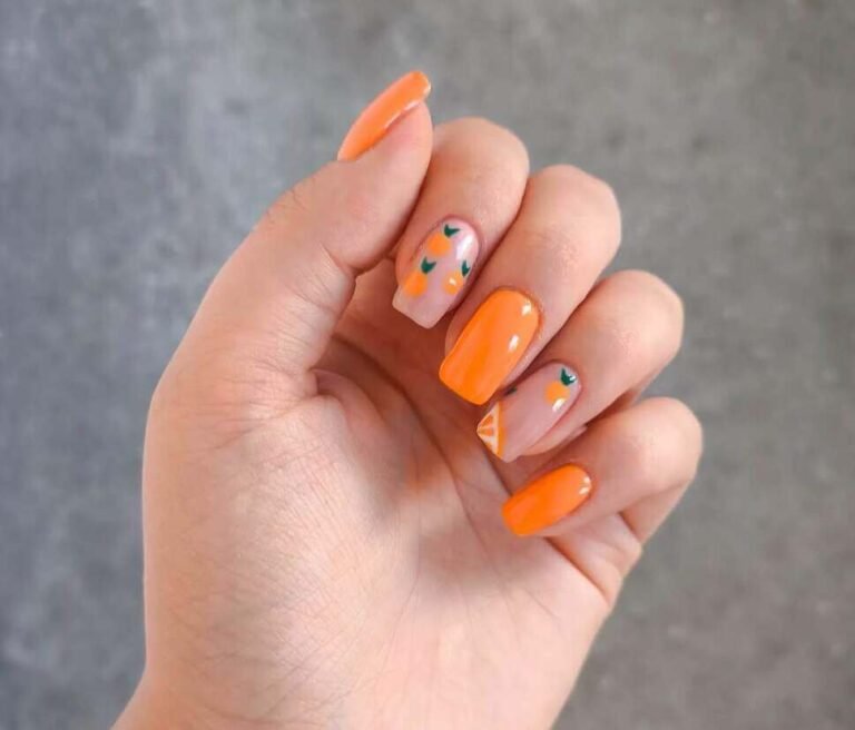 From Subtle Peach to Full-On Flame: 46 Orange Nail Designs to Obsess Over