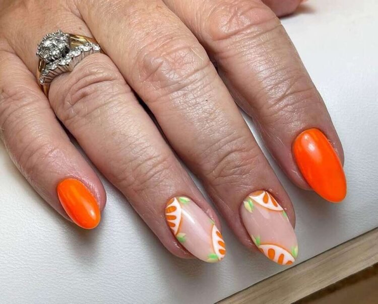 From Subtle Peach to Full-On Flame: 46 Orange Nail Designs to Obsess Over