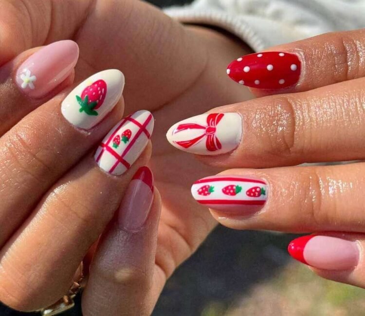 40 Strawberry Nail Designs That Look Good Enough to Bite