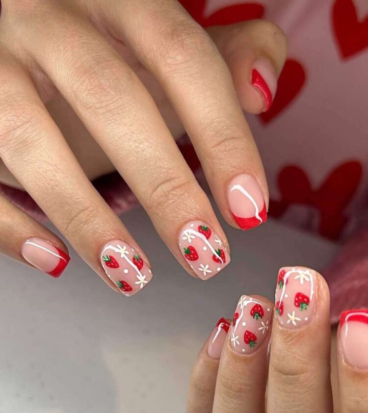 40 Strawberry Nail Designs That Look Good Enough to Bite