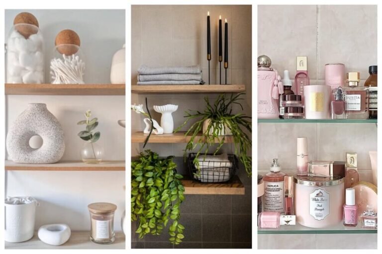 23 Pretty and Functional Bathroom Shelf Decor Ideas You’ll Want to Copy