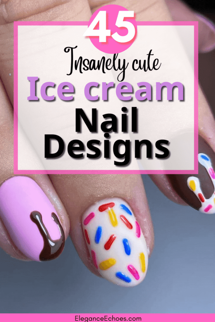 Get the Scoop: 45 Deliciously Fun Ice Cream Nail Designs