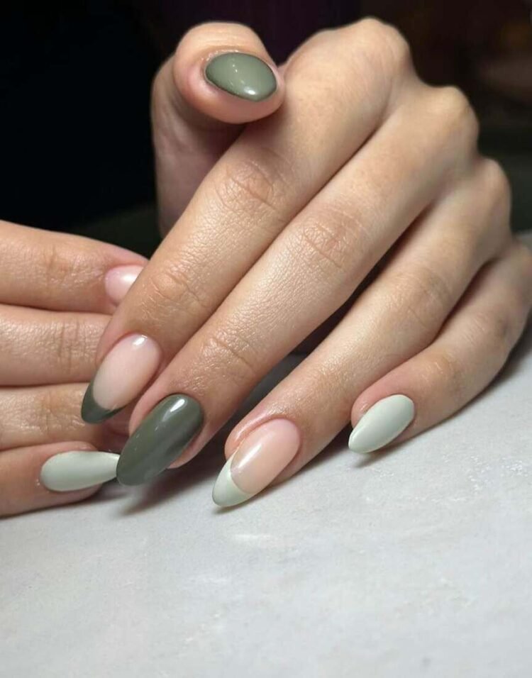 30+ Olive Green Nail Designs That Always Look Chic