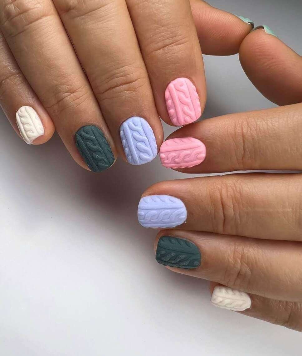 41 Sweater Nail Designs That Feel Like Knitwear on Your Fingertips