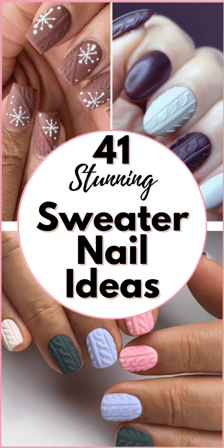 41 Sweater Nail Designs That Feel Like Knitwear on Your Fingertips